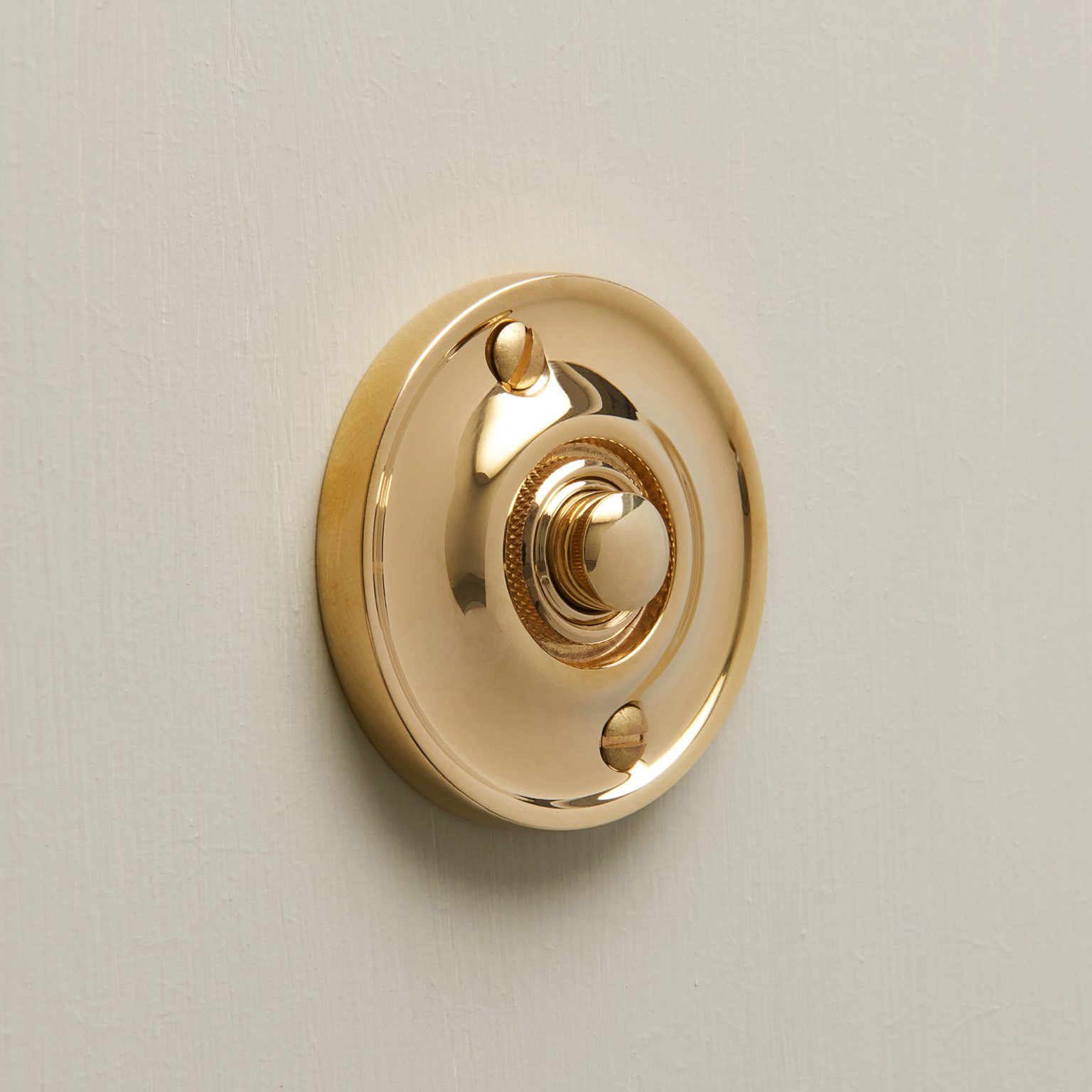 Round Bell Push - Brass