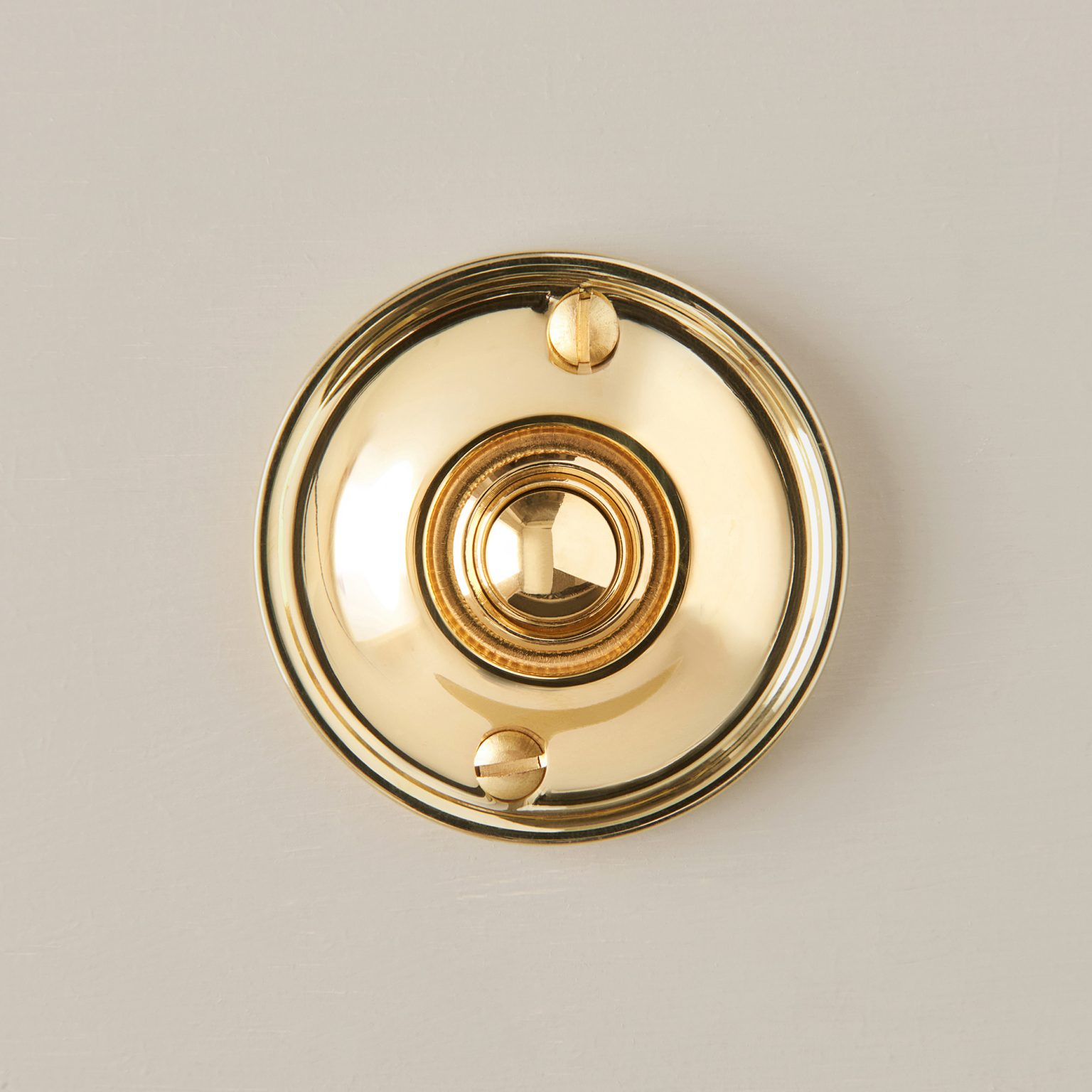 Round Bell Push - Brass