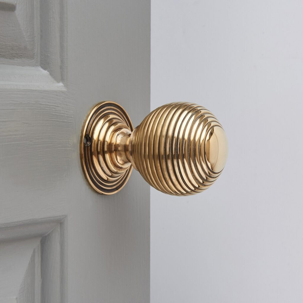 Beehive Door Knobs in Aged Brass - Grace & Glory Home
