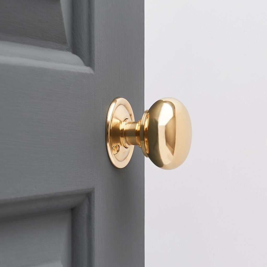 Cottage Door Knobs in Brass