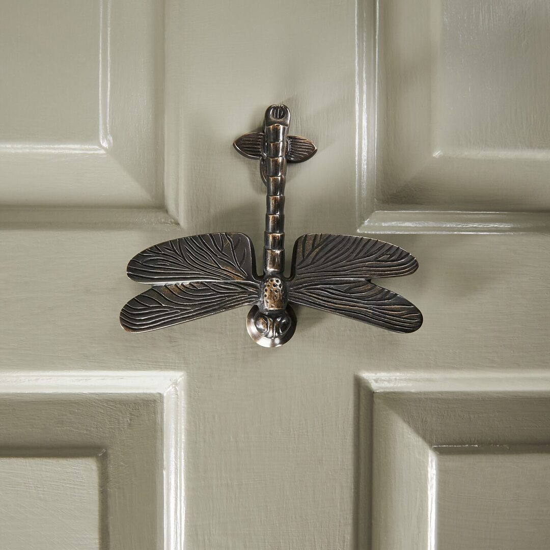 Aged Brass Dragonfly Door Knocker