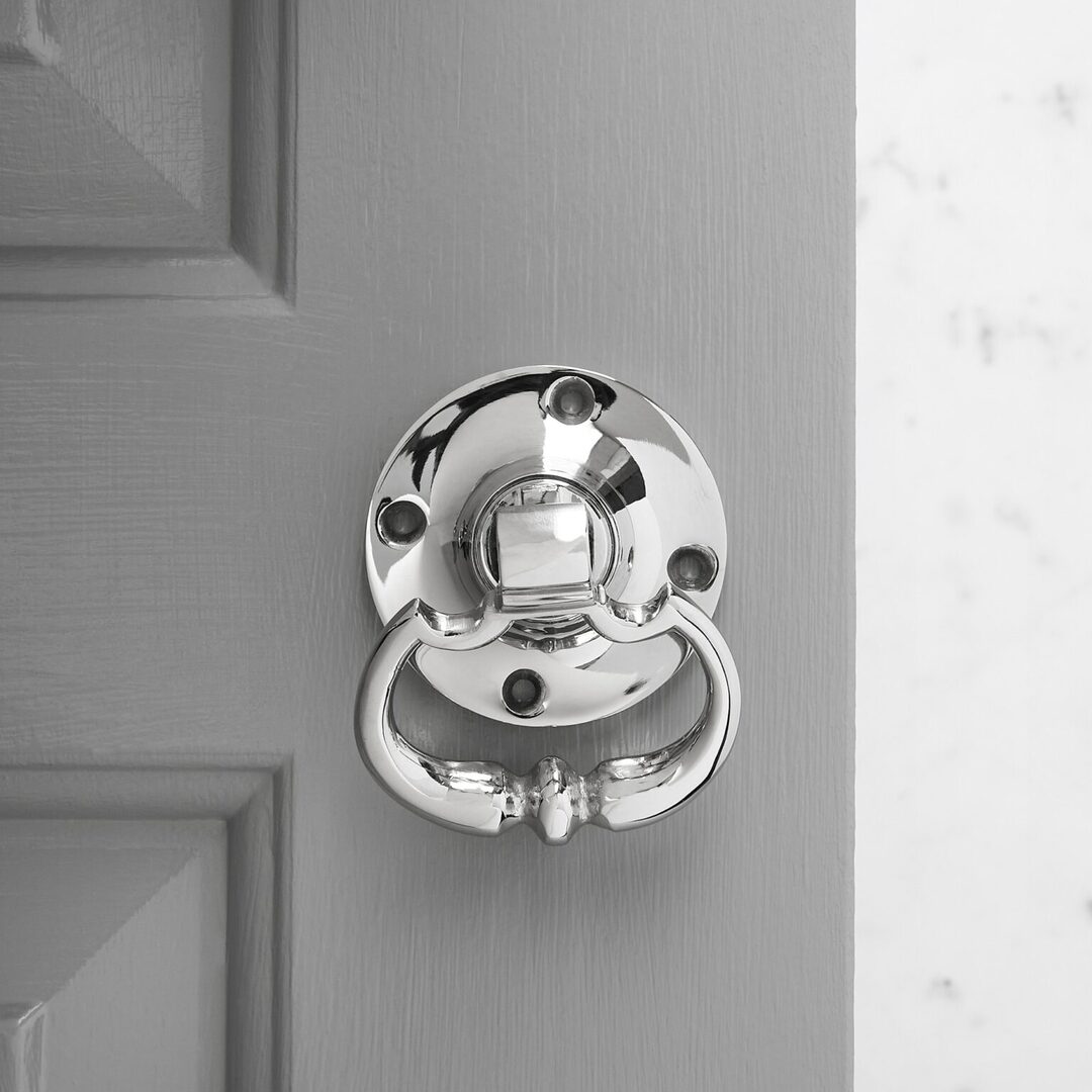 Dutch Drop Ring Door Handles - Nickel
