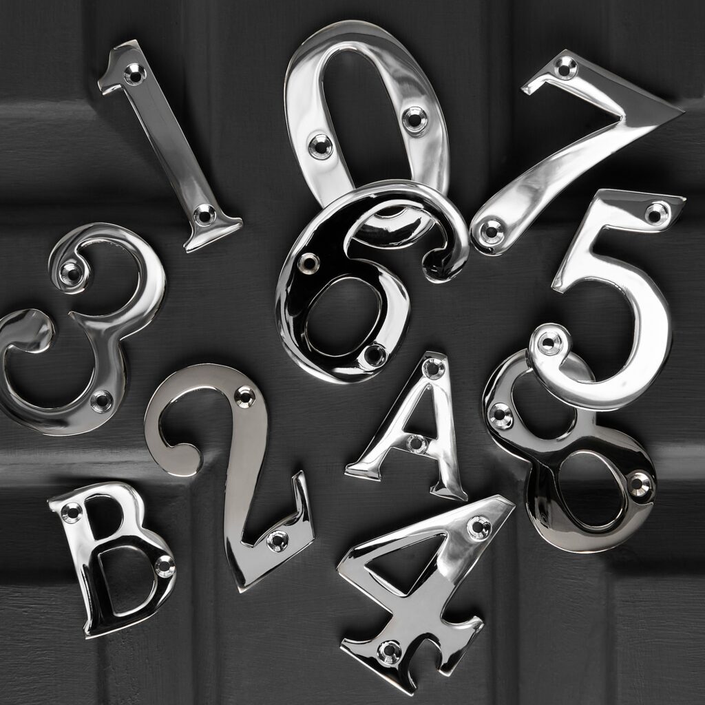 House Numbers - Polished Nickel