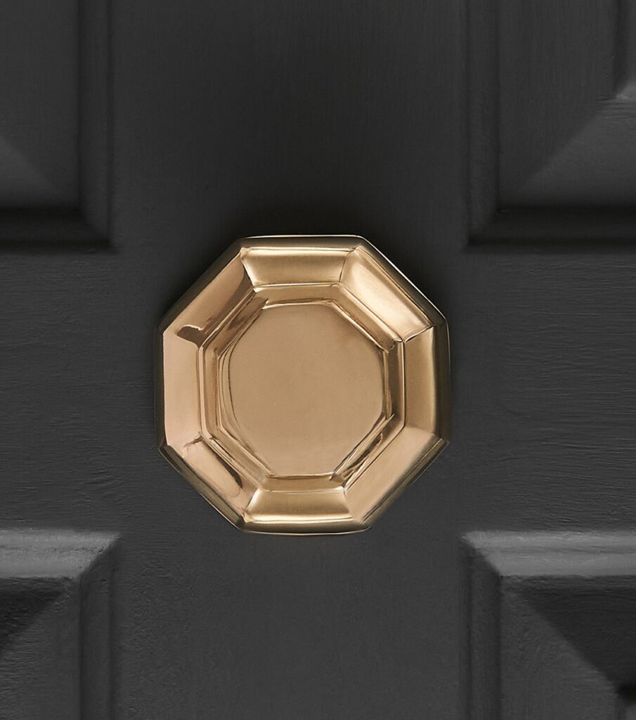 Octagonal Door Pull - Brass