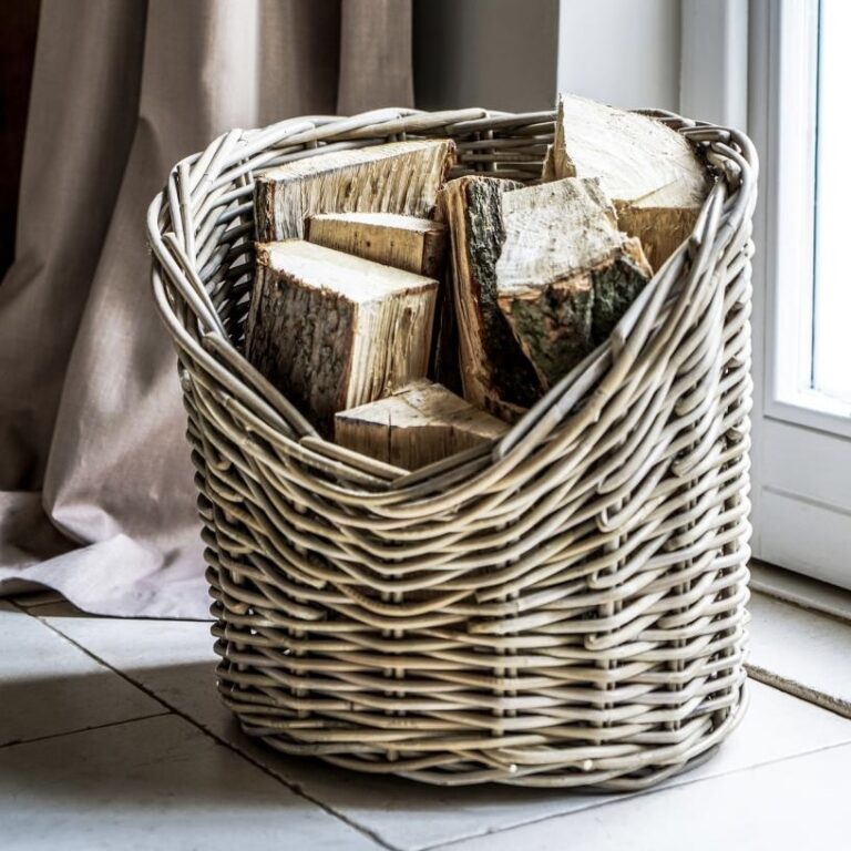 Wicker Log Basket - Round
