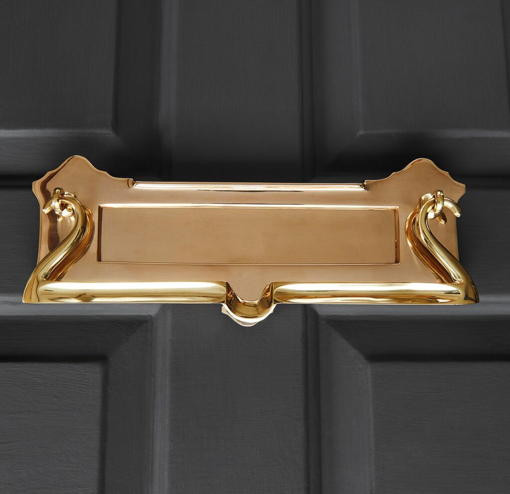 Traditional Brass Letter Plate With Clapper