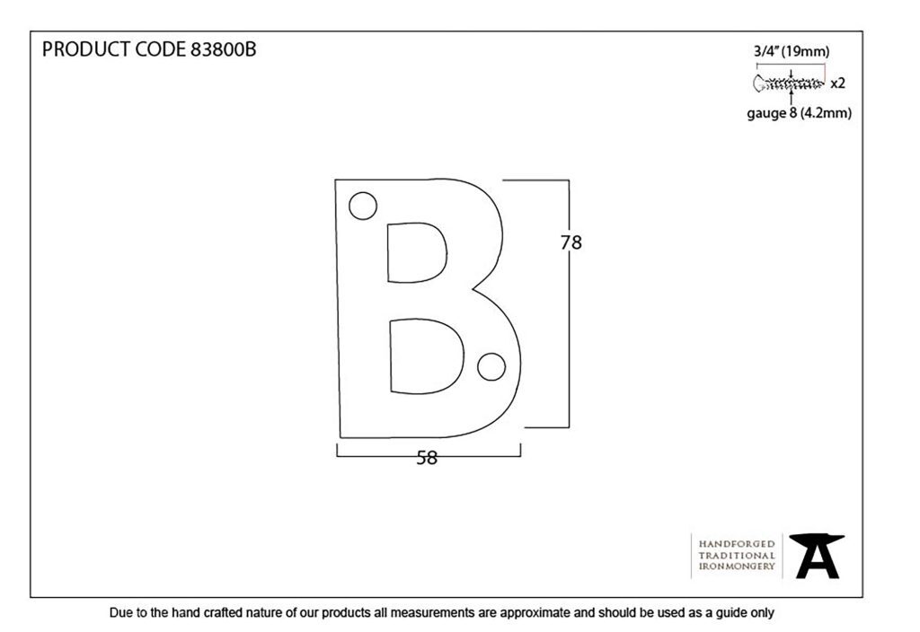 Polished Bronze Letter B - Grace & Glory