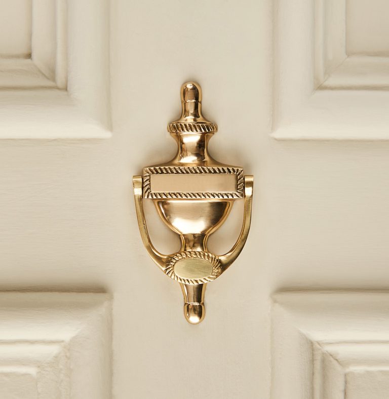Georgian Adam Door Knocker - Polished Brass - Grace & Glory