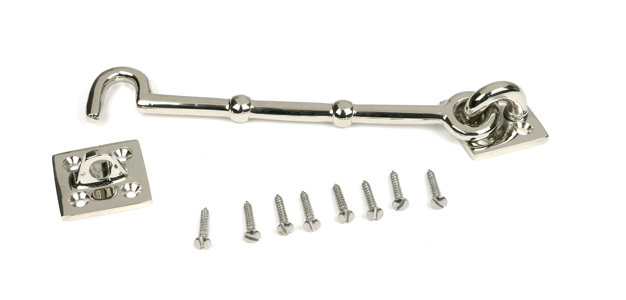 Polished Nickel 6" Traditional Cabin Hook - Grace & Glory