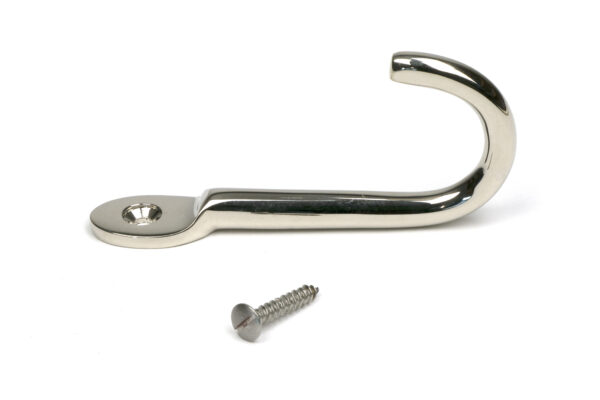 Polished Nickel Traditional Coat Hook - Grace & Glory