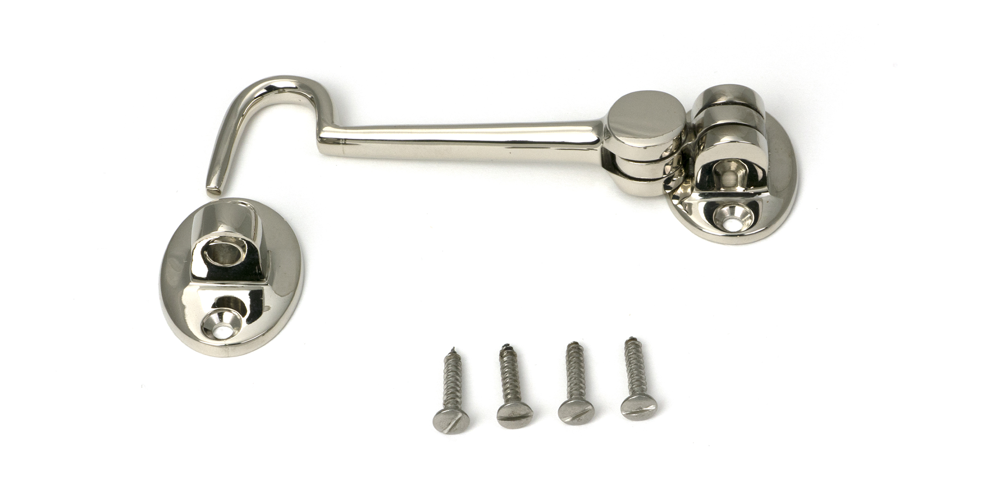 Polished Nickel 4" Cabin Hook - Grace & Glory